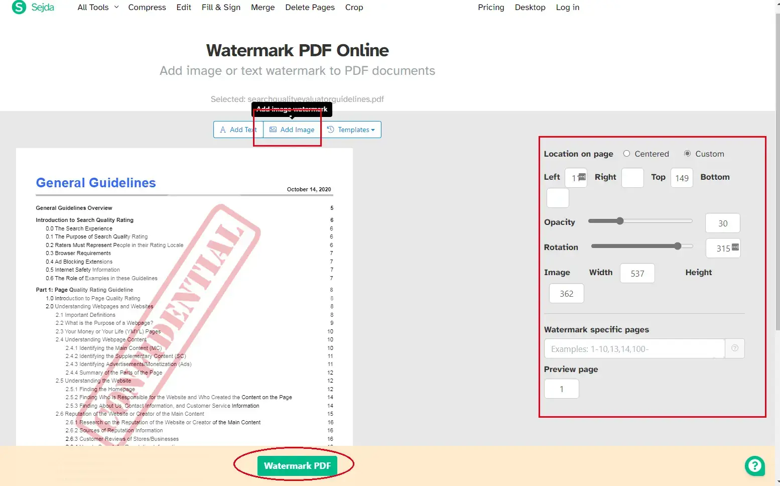 3 Proven Ways to Add Watermark to PDF in 2022 - WorkinTool