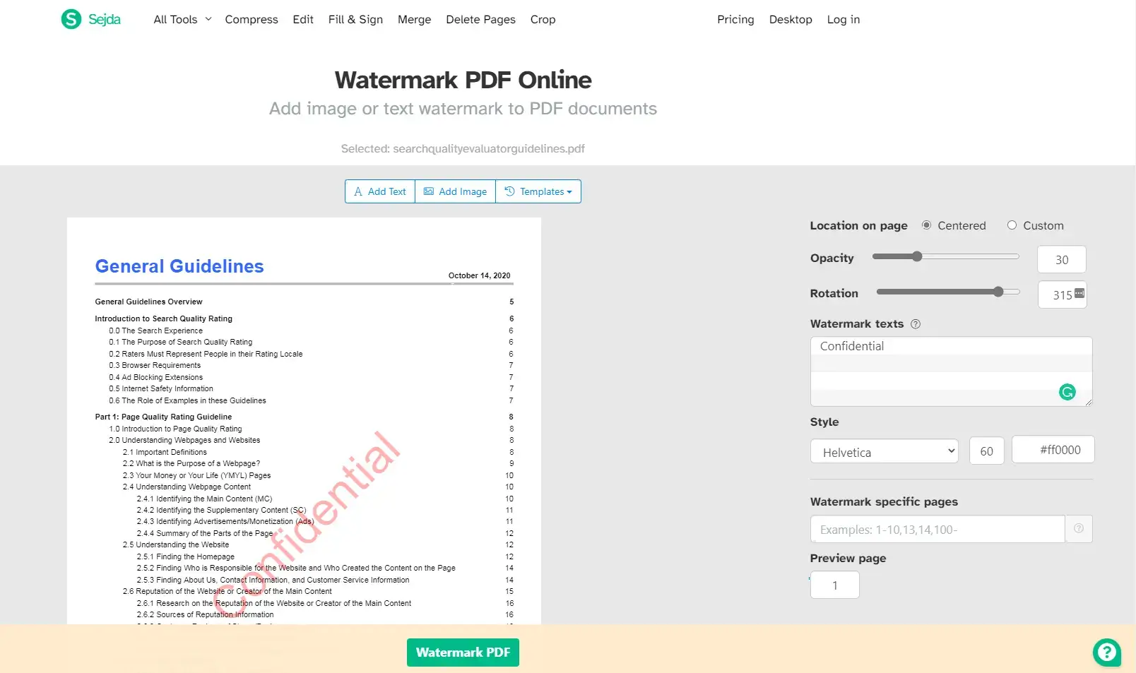 3 Proven Ways to Add Watermark to PDF in 2022 - WorkinTool