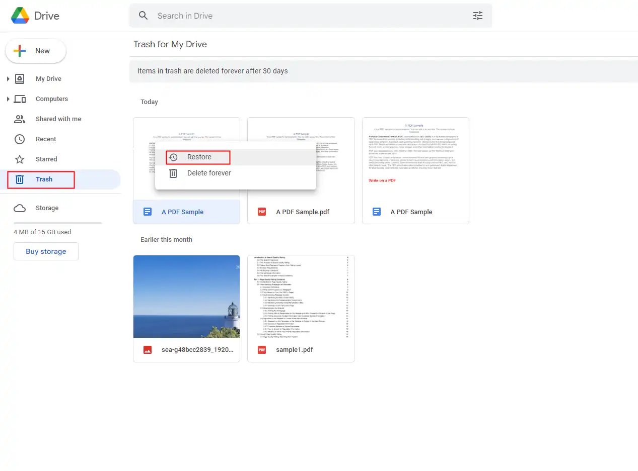 How To Recover Deleted Google Docs in And After 30 Days WorkinTool