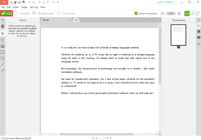Free PDF Editor Download | Let you Edit PDF Easily - WorkinTool