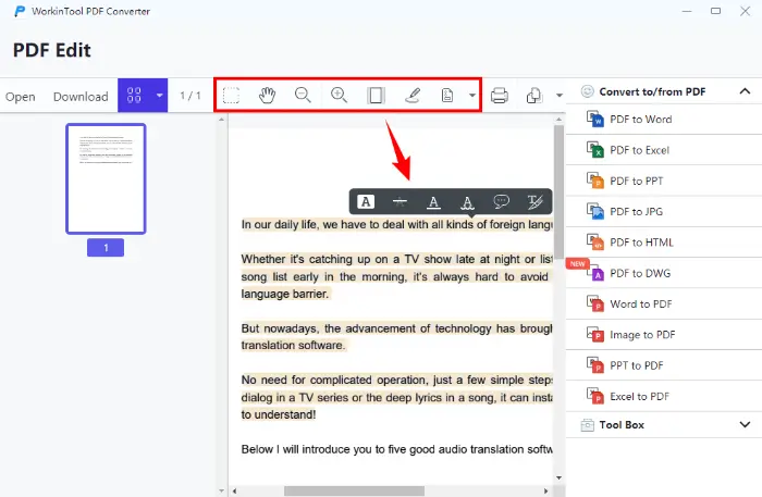 Free PDF Editor Download | Let you Edit PDF Easily - WorkinTool